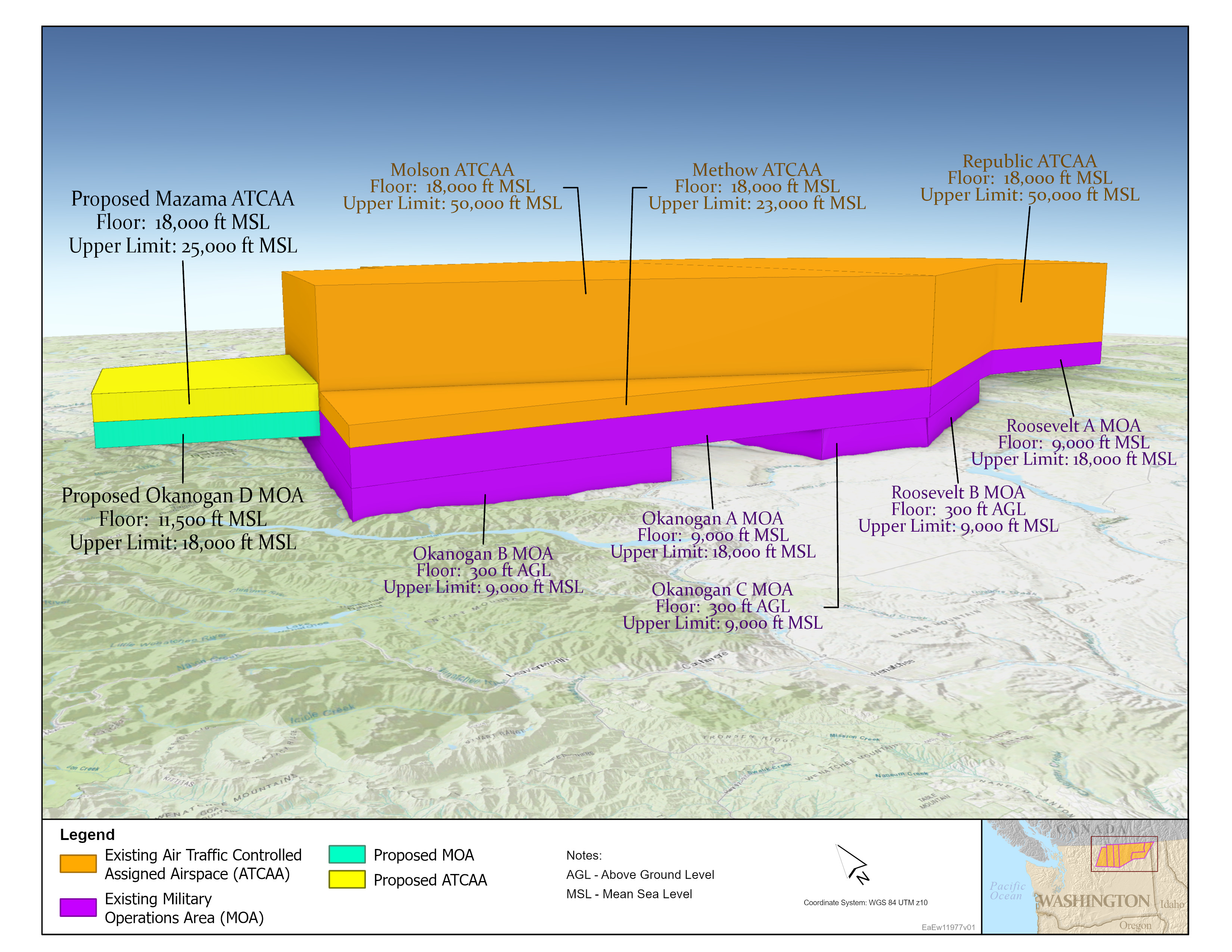 Eastern Washington Airspace Extension EA